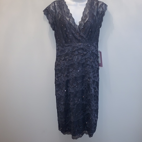 JS Collections | Dresses | Js Collections Sequin Embellished Tiered ...